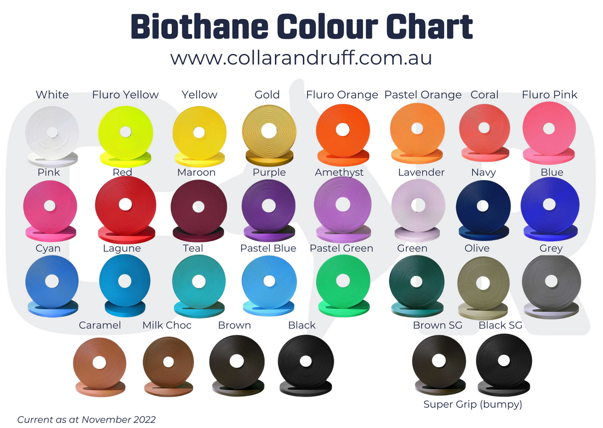 Biothane Colour Swatch – Collar & Ruff